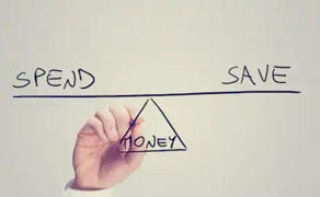 How the balance between spending and saving determines long term wealth?